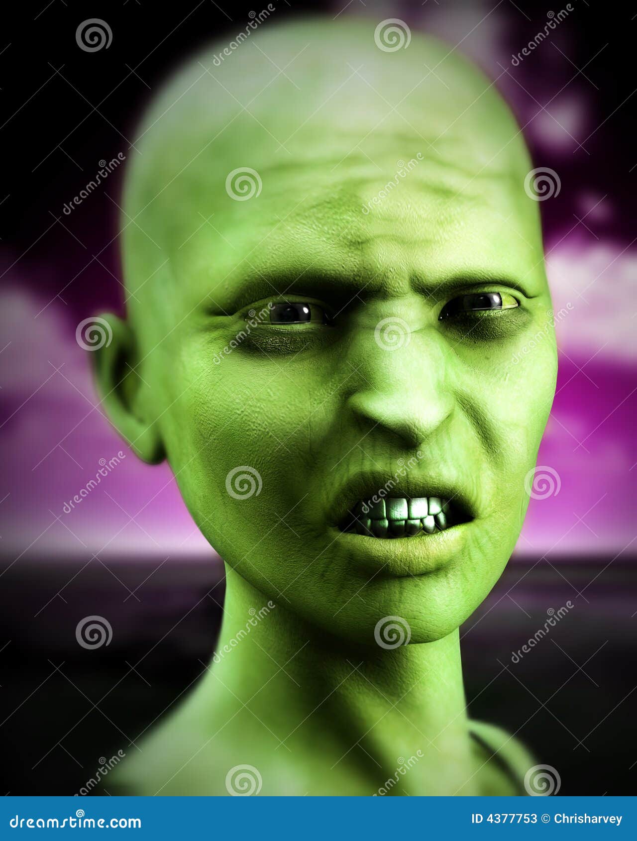 Bald Zombie Women stock illustration. Illustration of horror - 4377753