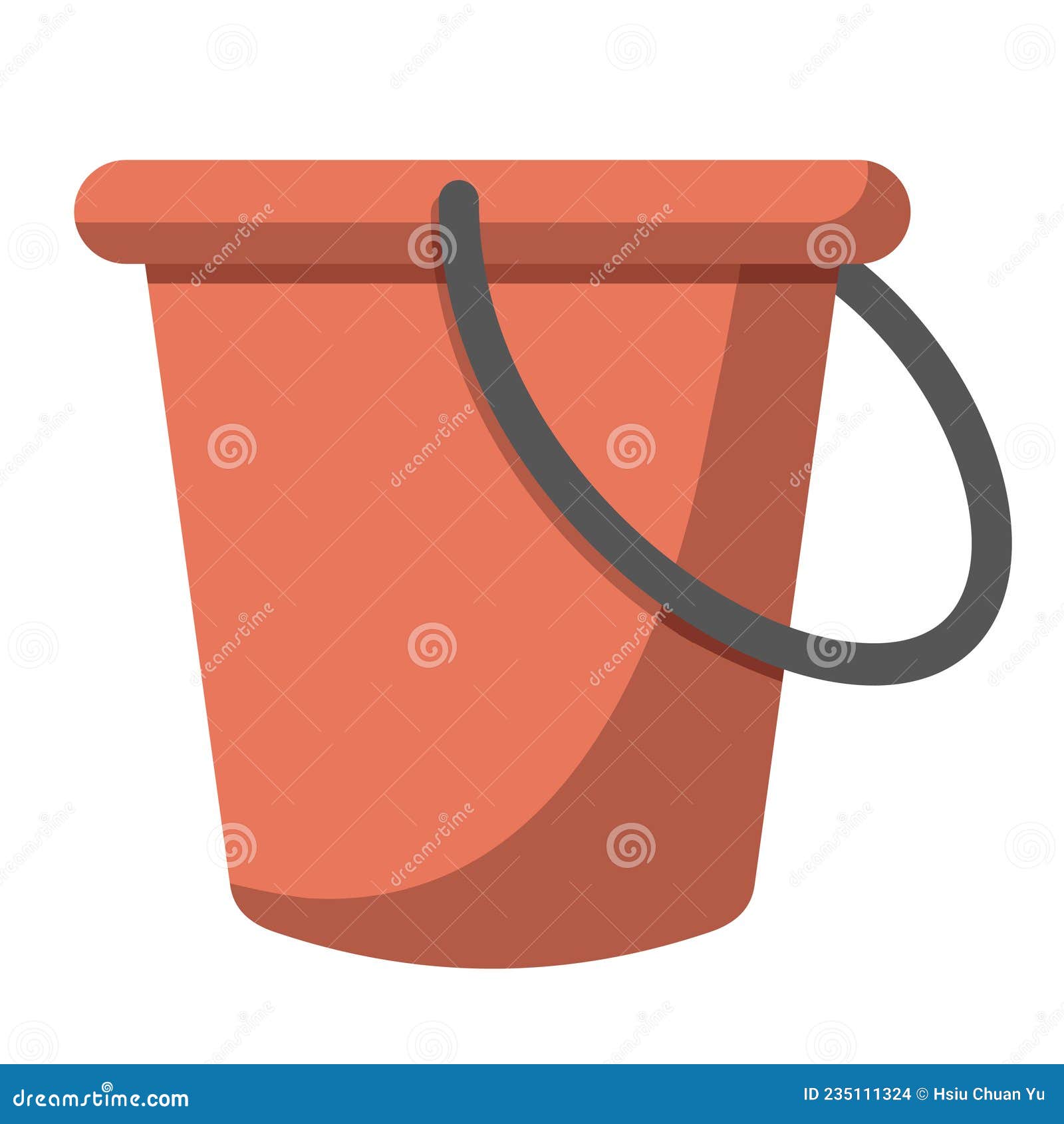 Balde ilustração do vetor. Ilustração de isolado, cartoon - 235111324