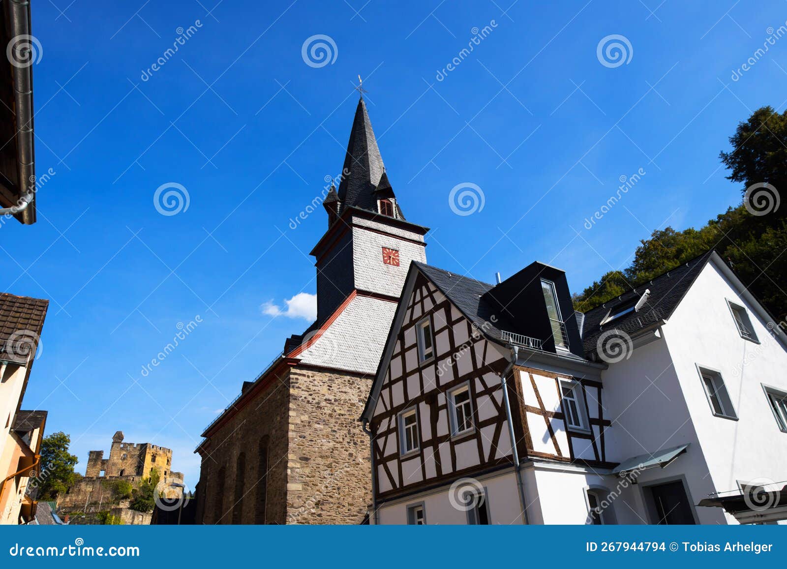 Balduinstein Historic German Village Stock Photo - Image of town ...