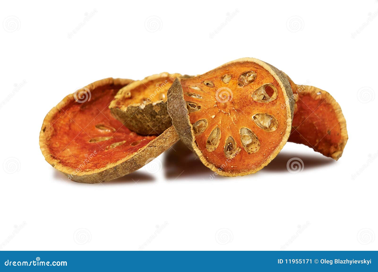 Bale Fruit Dried Tee. Isolated on White Stock Image - Image of orange ...