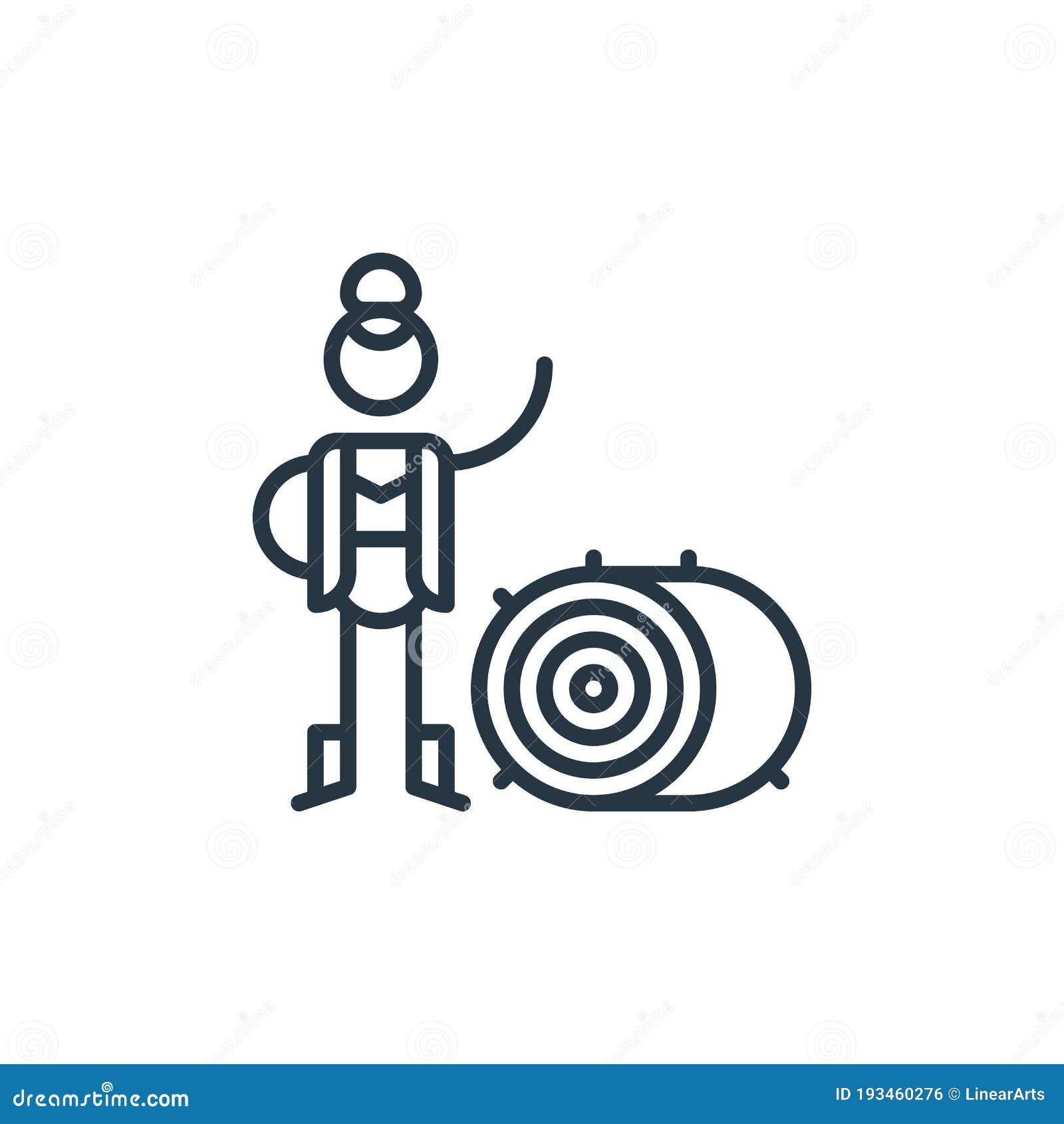 Bale Icon Vector from Agriculture Concept. Thin Line Illustration of ...