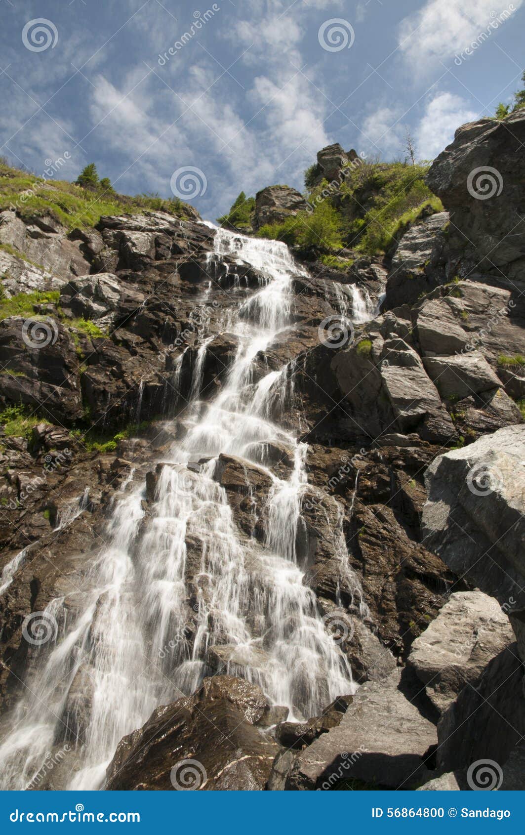 Balea cascade stock photo. Image of grass, landscape - 56864800