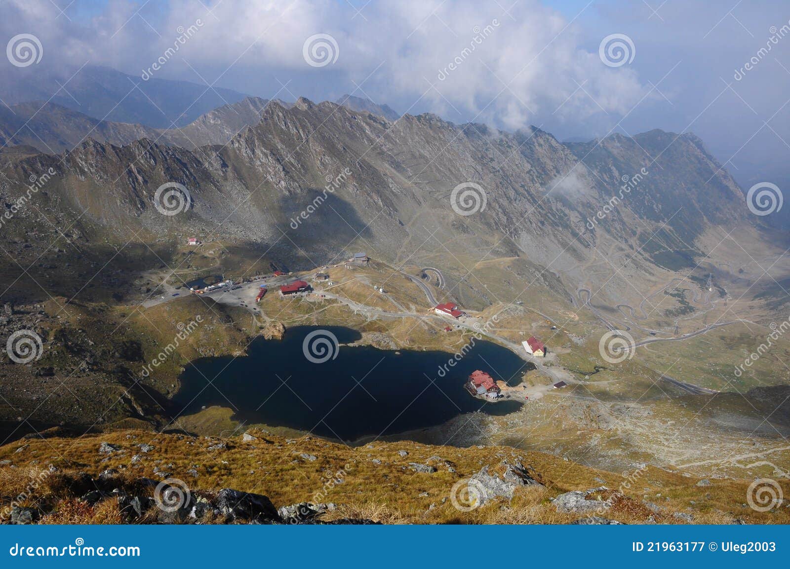 Balea Lake. stock image. Image of peaks, brasov, glaciar - 21963177