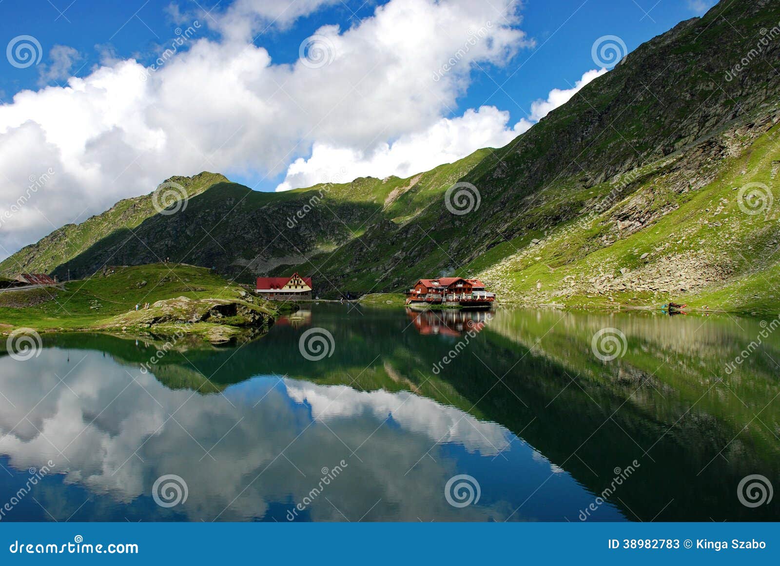 Balea lake stock image. Image of clouds, clear, beautiful - 38982783