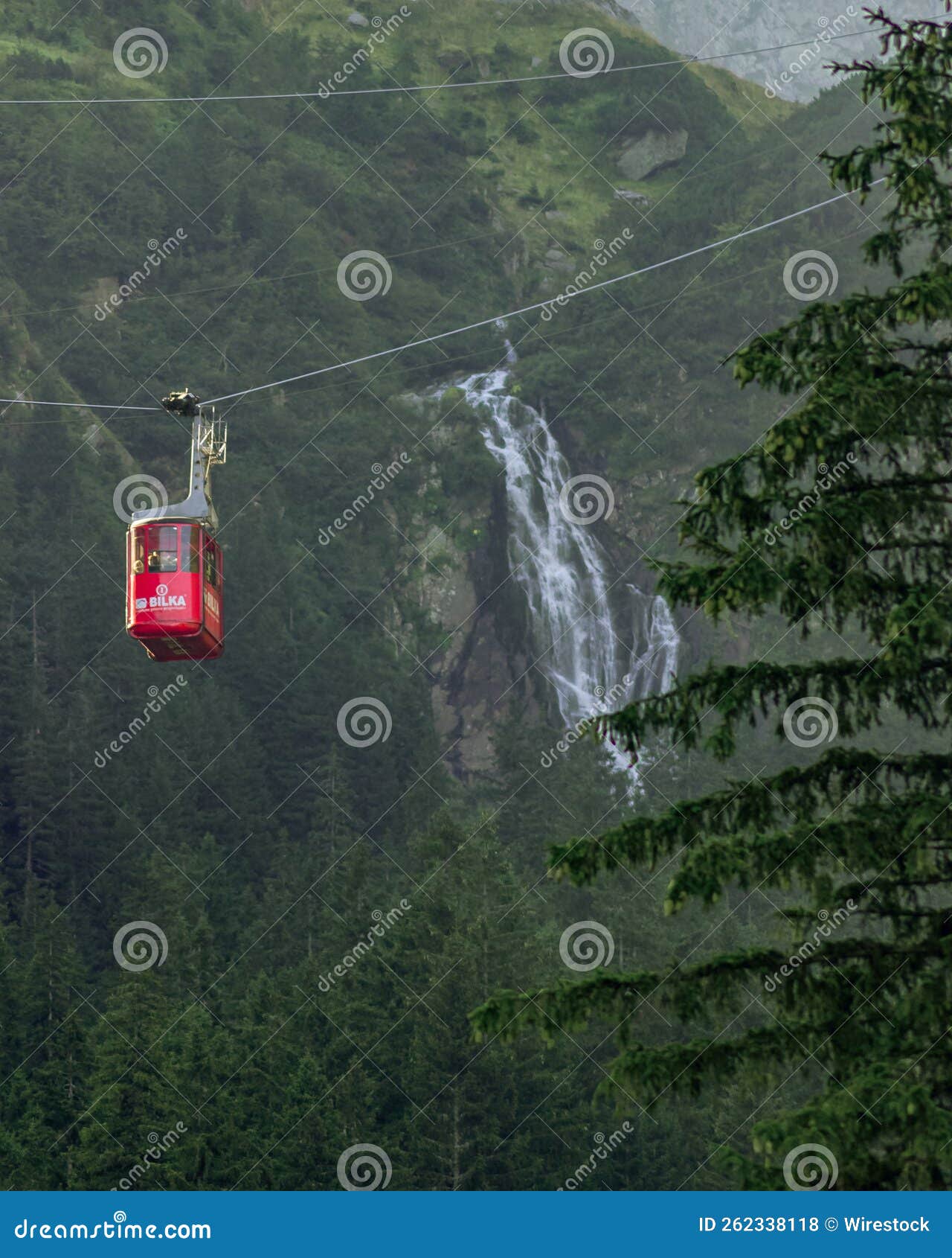 Balea Waterfall Cable Car editorial stock photo. Image of nature ...