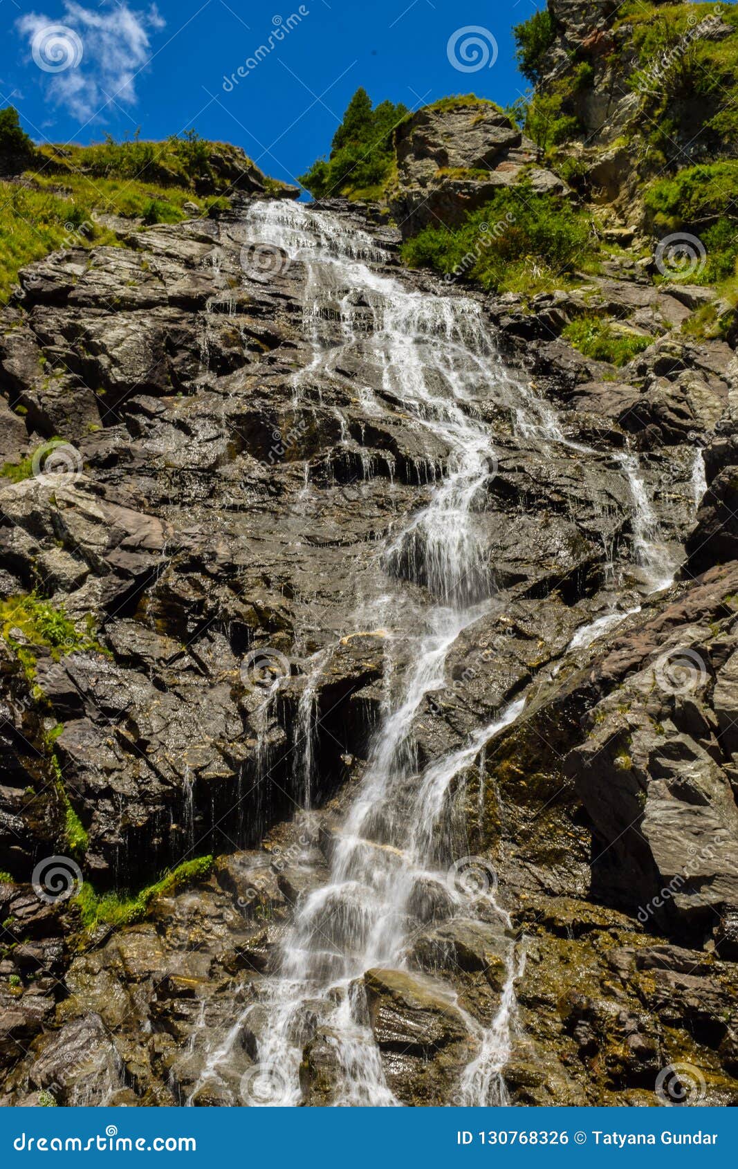 Balea Waterfall, Transfagaras Road. Stock Photo - Image of beautiful ...