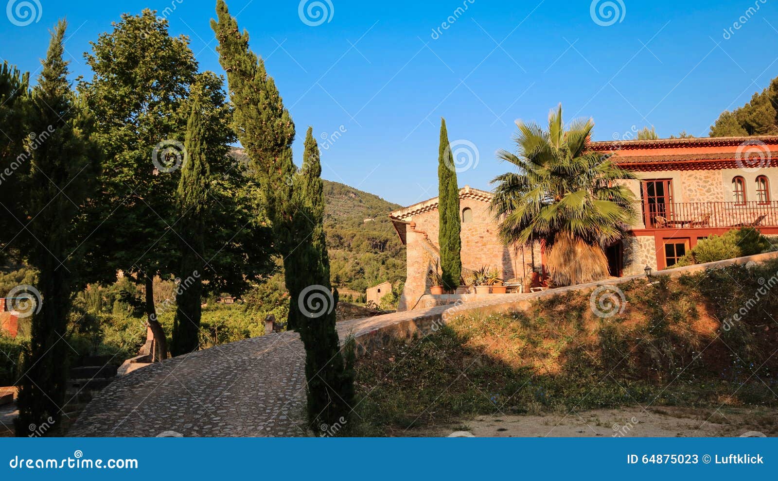 Balearic Islands Mediterranean Architecture of Majorca, Finca Stock ...