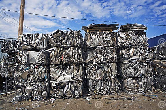 Baled Scrap Metal stock image. Image of aluminum, technology - 20878083