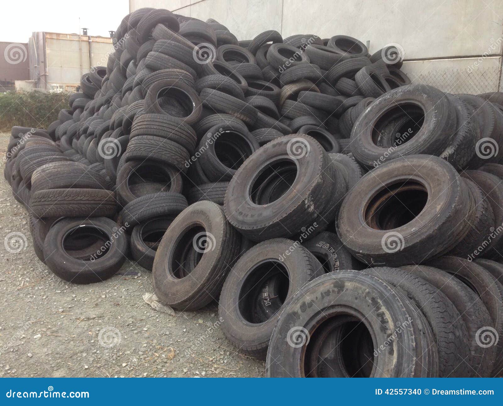 Baled Tyres stock photo. Image of scrap, rubber, tyres - 42557340