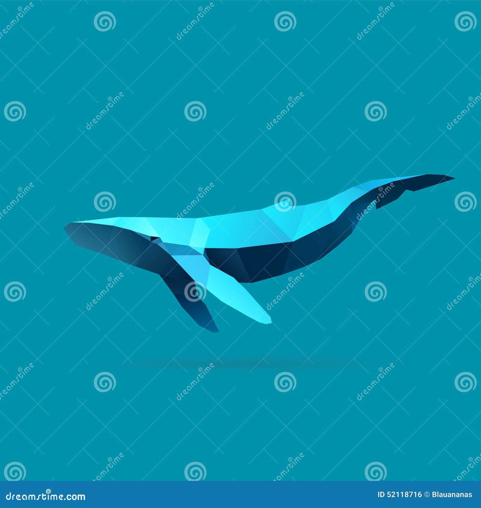 Baleia ilustração do vetor. Ilustração de geométrico - 52118716