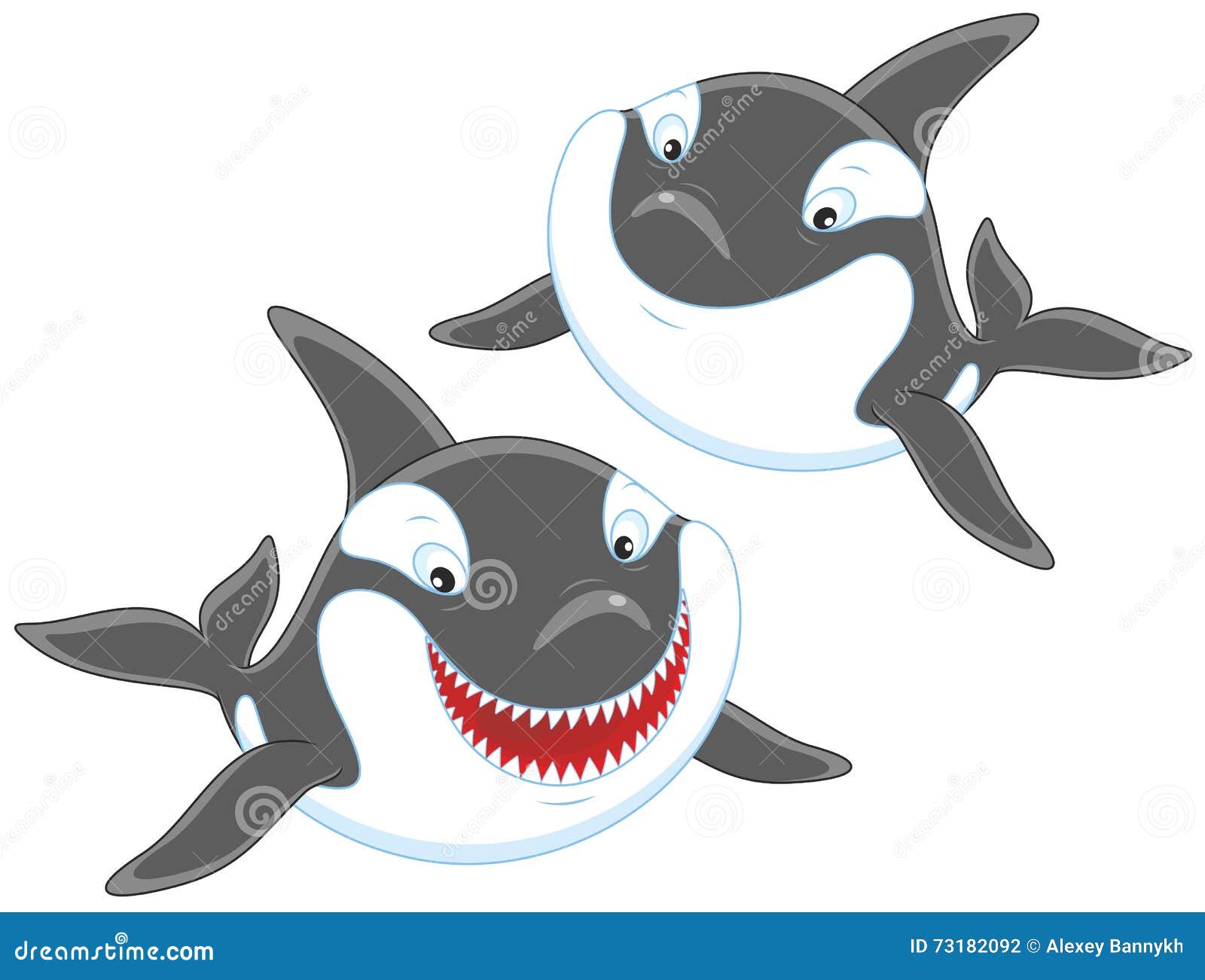 Baleias de assassino ilustração do vetor. Ilustração de nave - 73182092