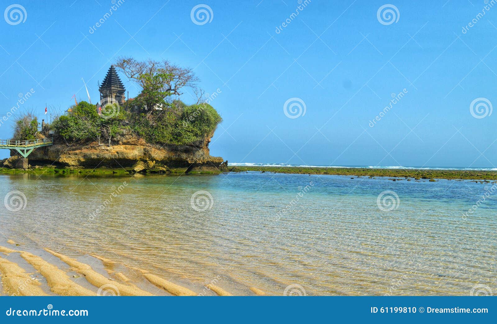 Balekambang beach temple stock photo. Image of indonesia - 61199810