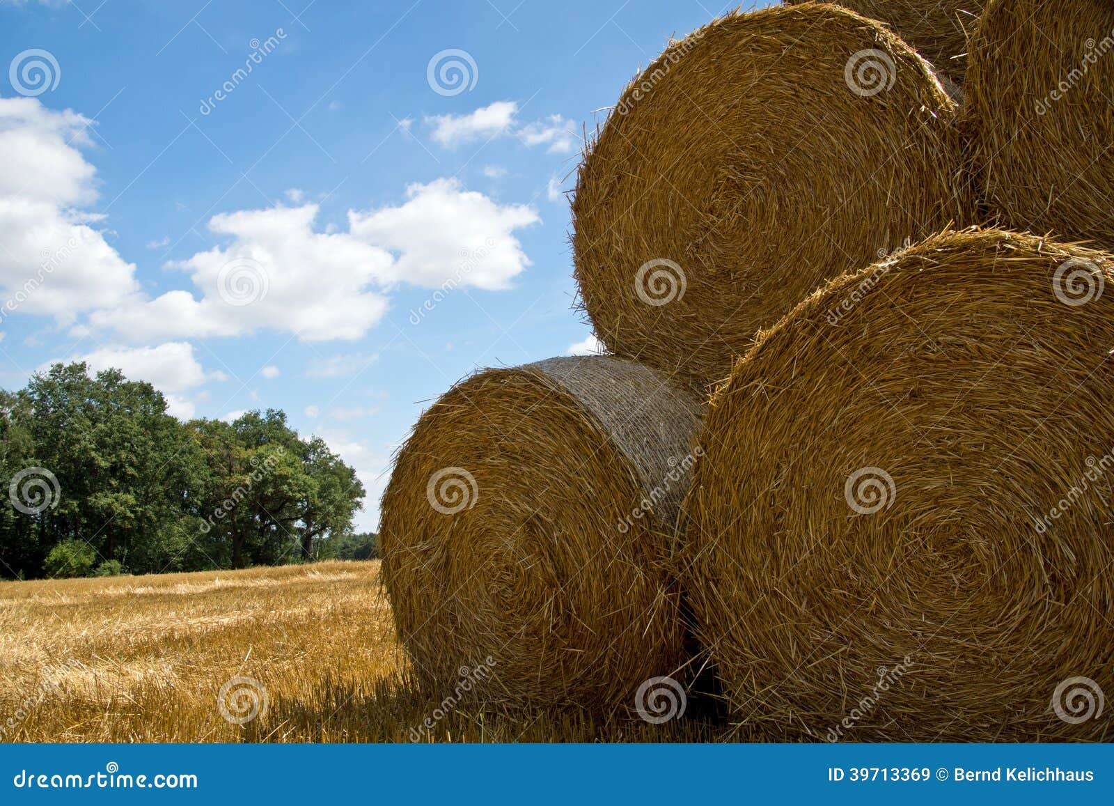 Balen van stro stock afbeelding. Image of blauw, gras - 39713369