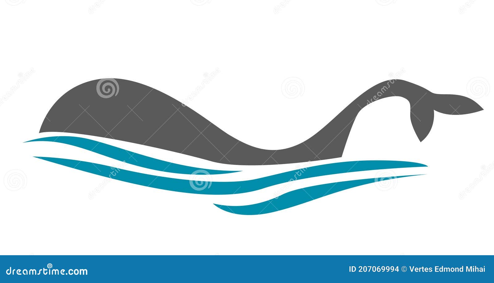 Balena. logo per pesci illustrazione vettoriale. Illustrazione di ...