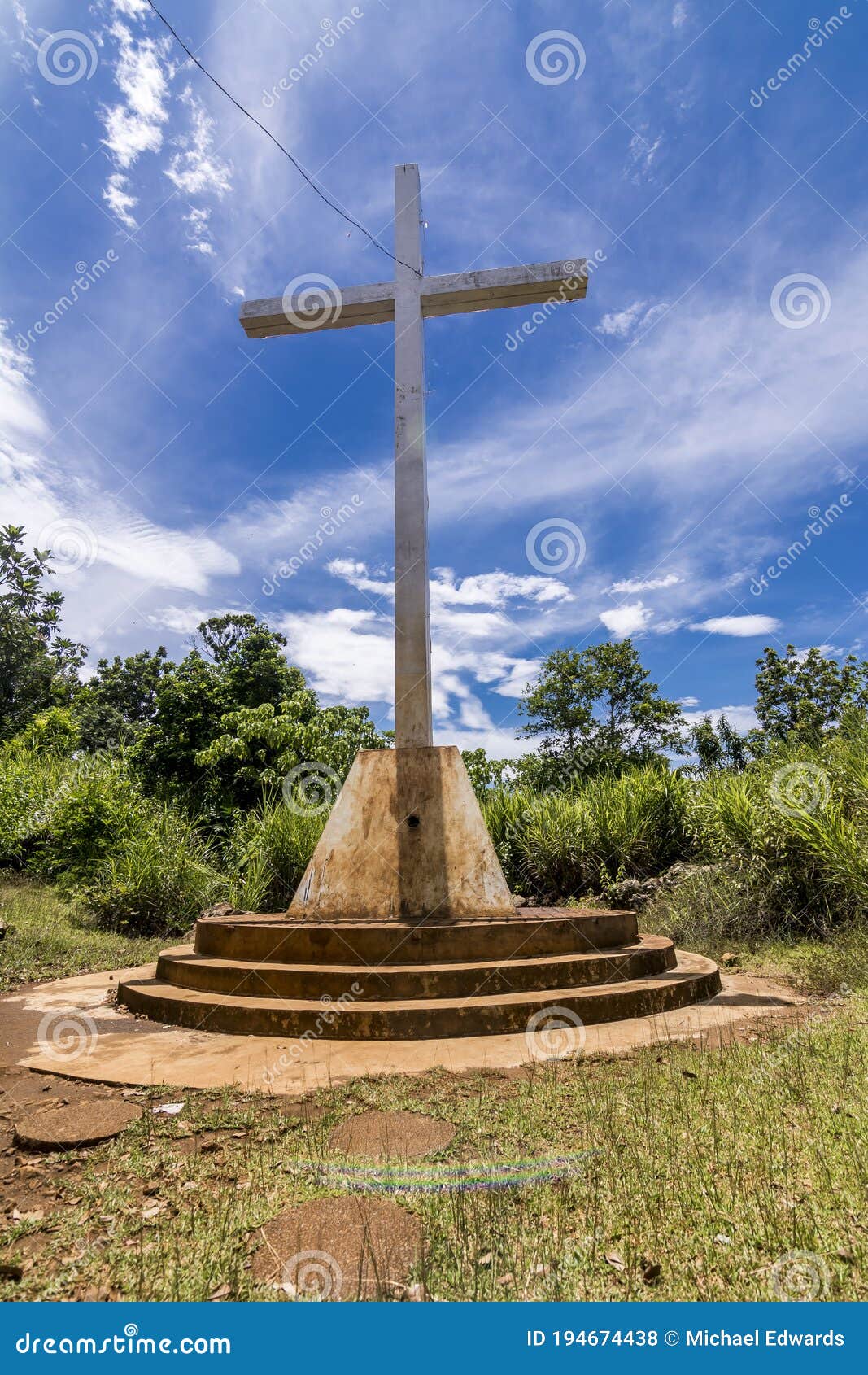 Baler, Aurora, Philippines - the White Cross at Ermita Hill Editorial ...