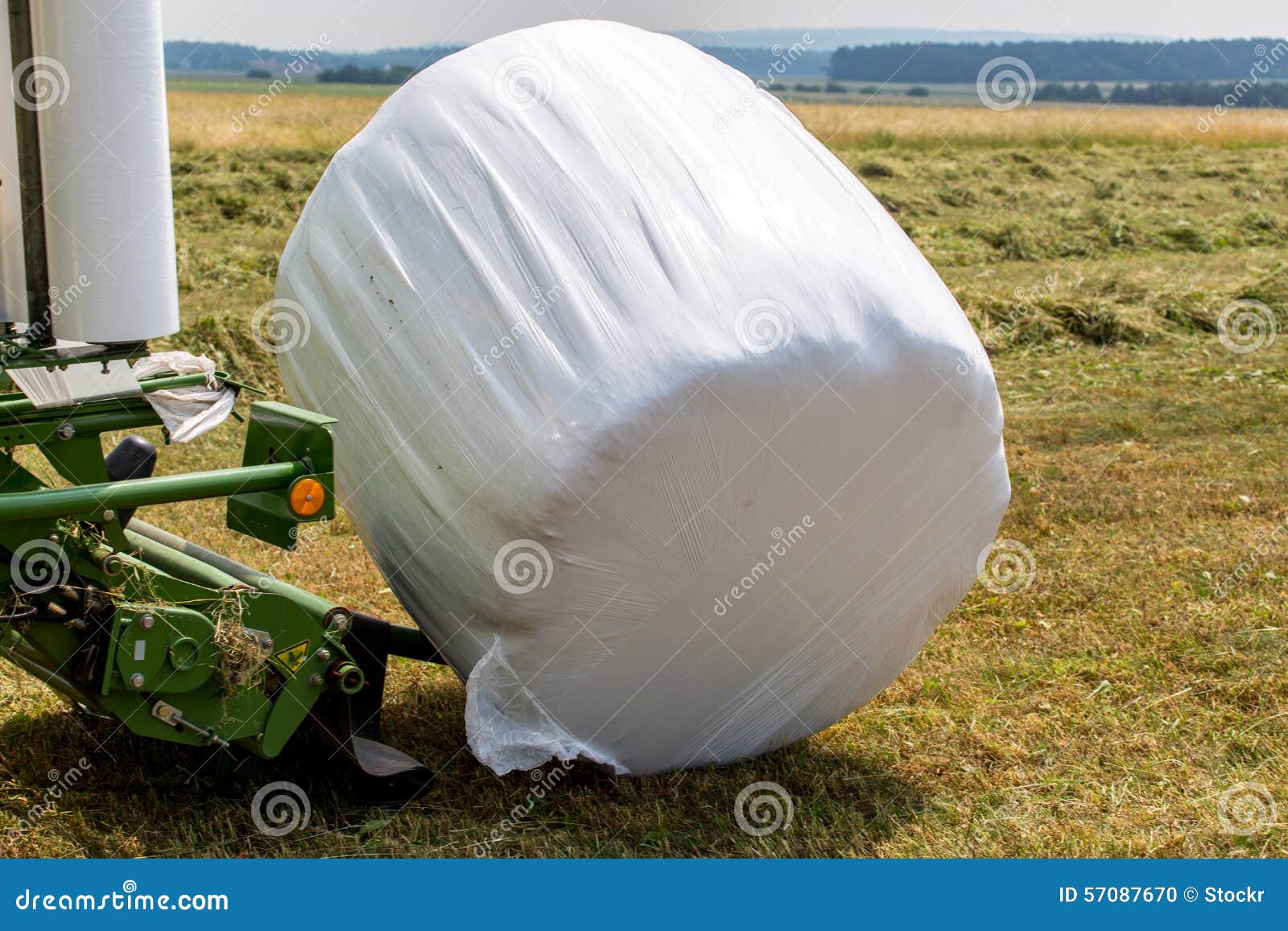 Baler wrapper stock photo. Image of grass, harvesting - 57087670