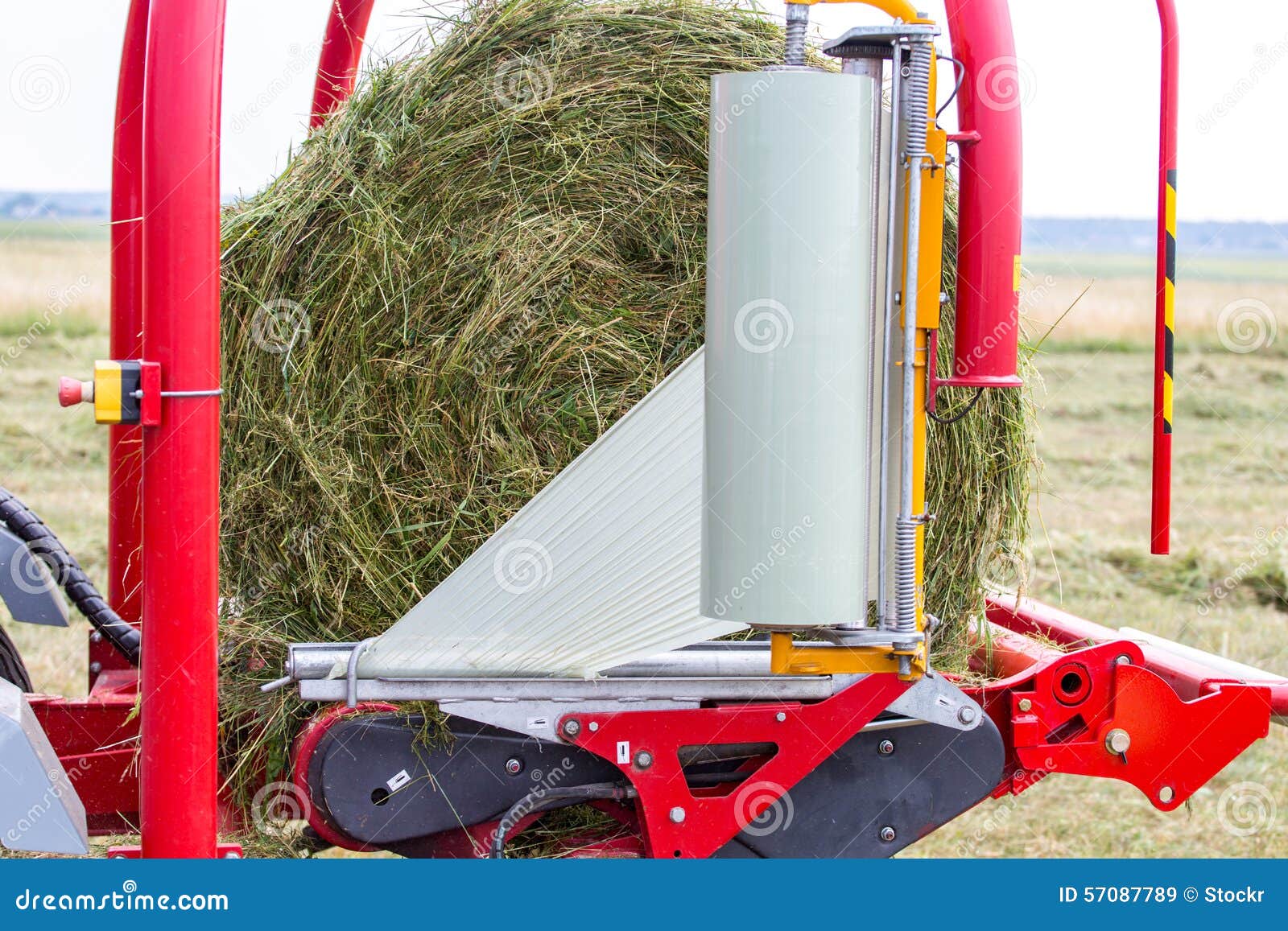 Baler wrapper stock image. Image of outdoors, baler, nature - 57087789