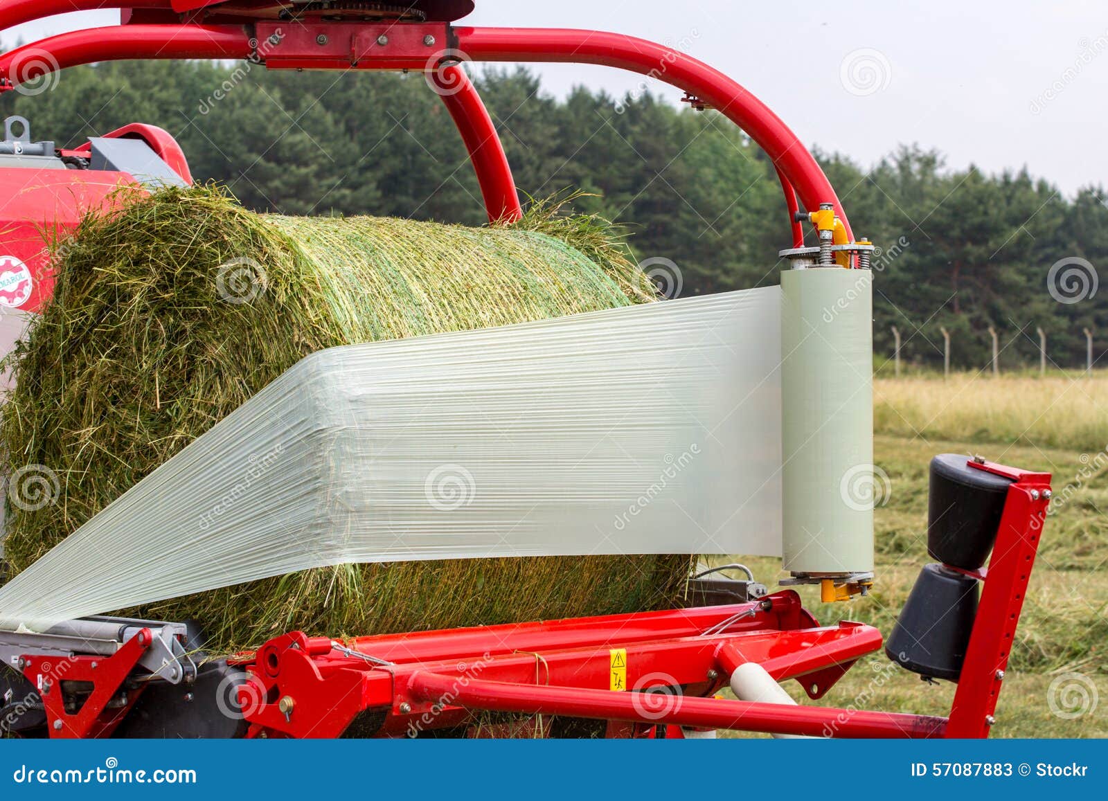 Baler wrapper stock image. Image of outdoors, bales, circle - 57087883