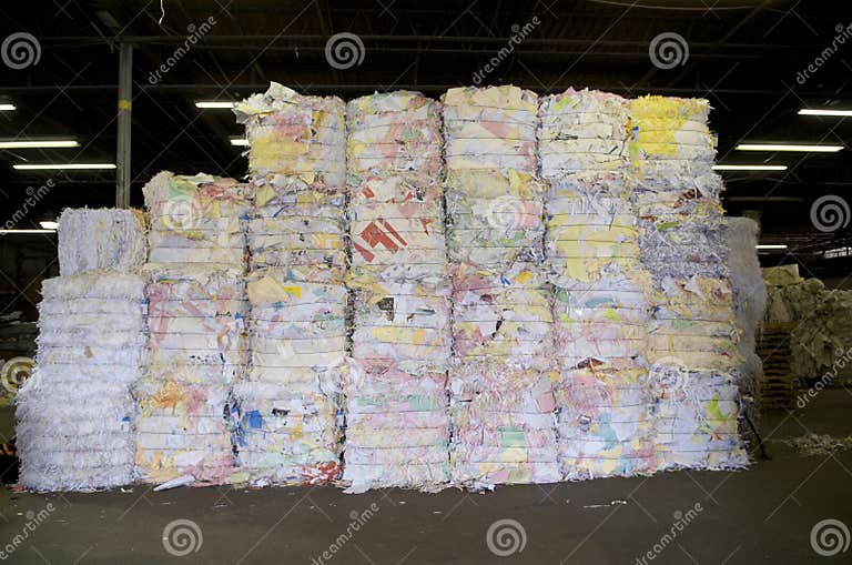 Bales of Paper for Recycling Stock Photo - Image of pulp, consumer: 6130990