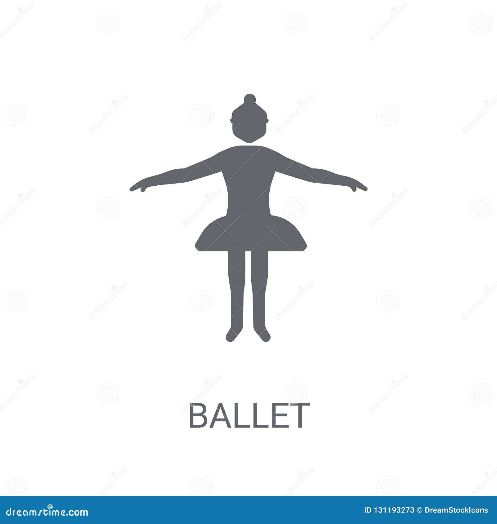 Balettsymbol vektor illustrationer. Illustration av symbol - 131193273