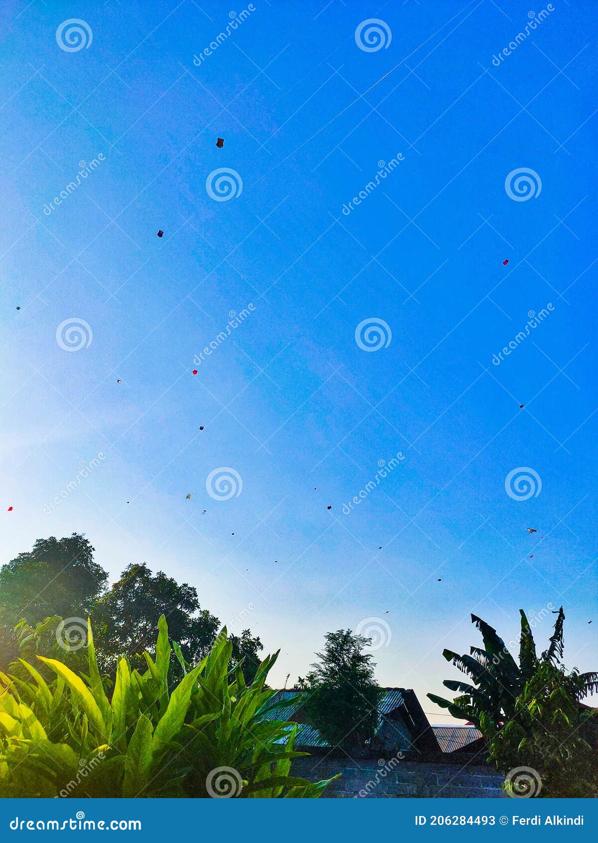 Bali, August 2020. View of the Sky Full of Kites Editorial Stock Photo ...
