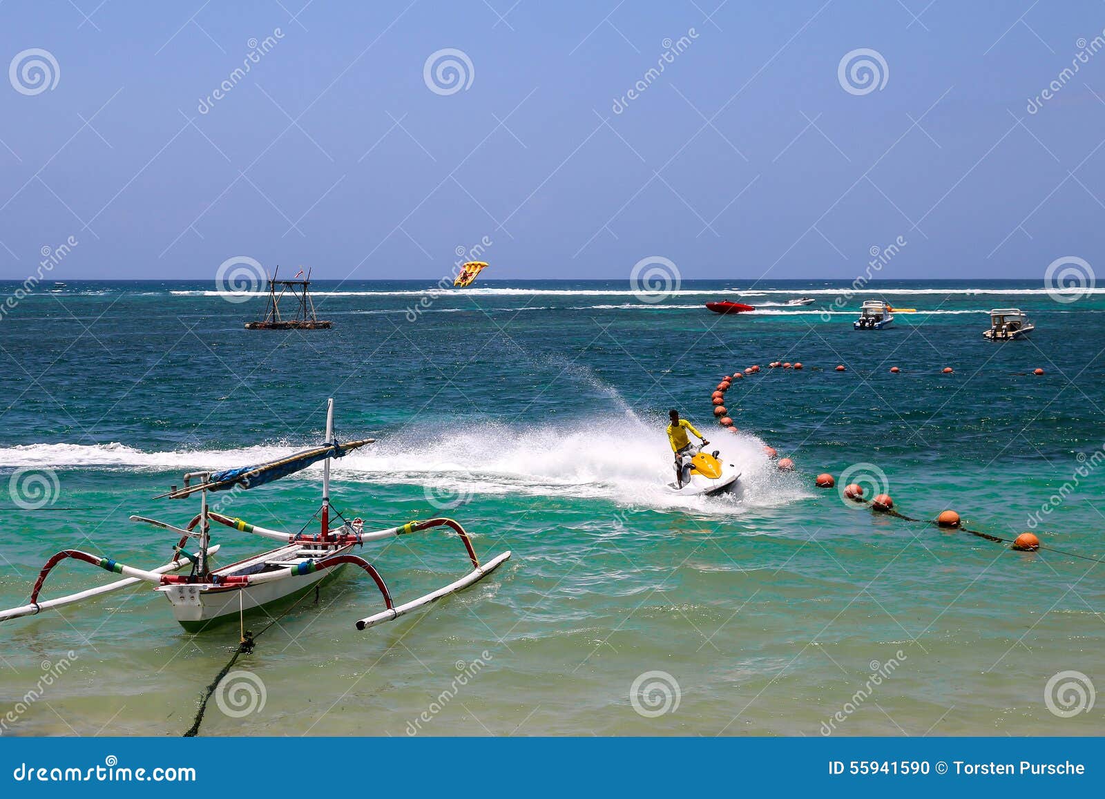 Bali beach editorial image. Image of boating, ocean, vacation - 55941590