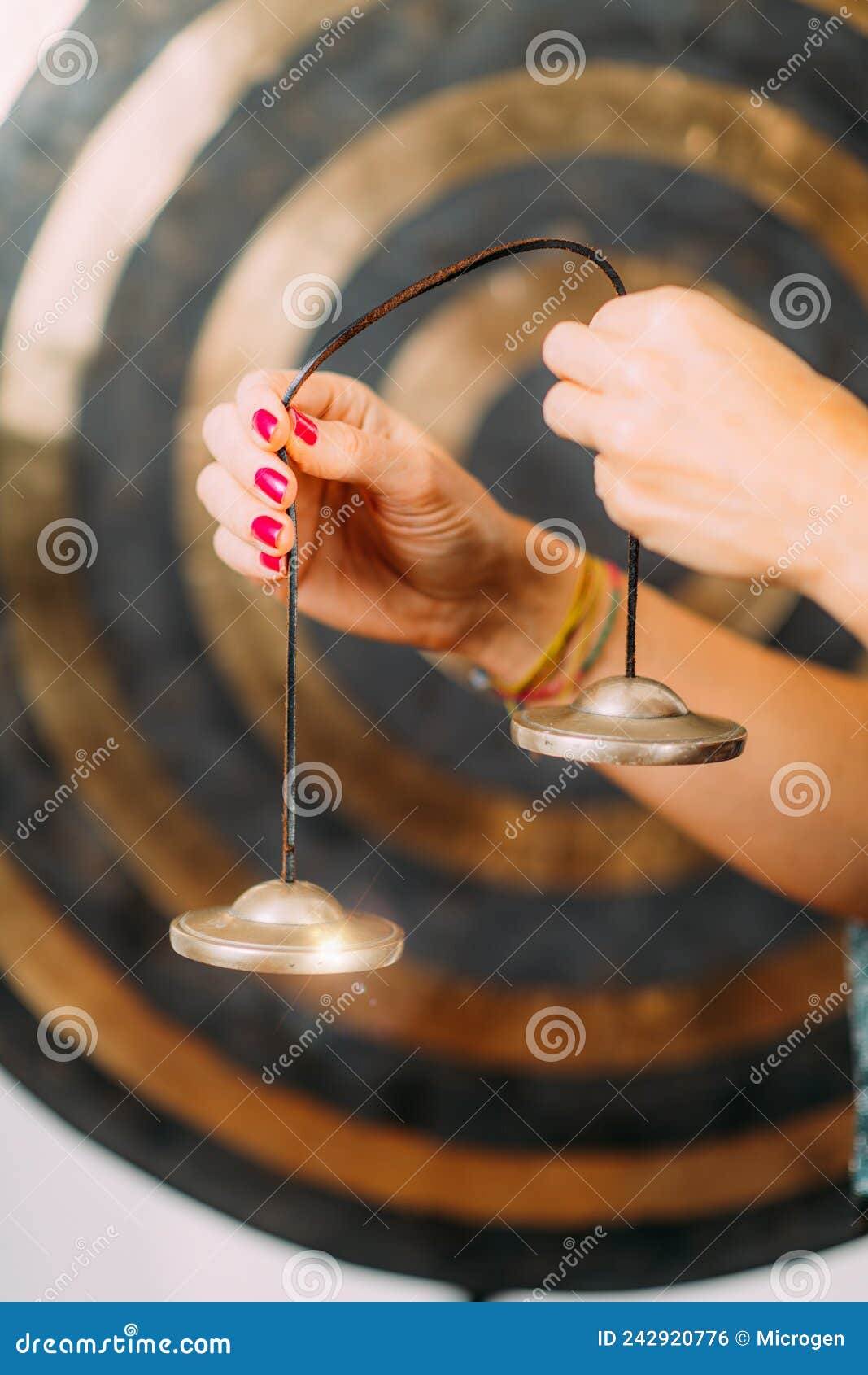 Bali Bells. Sound Healing Therapy Stock Photo - Image of white ...