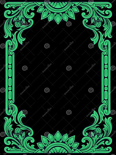 Bali carving frame stock illustration. Illustration of poster - 242491079