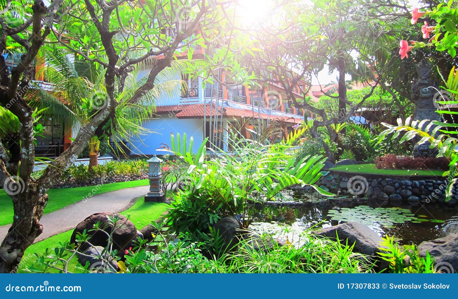 Bali green resort stock image. Image of green, hotel - 17307833