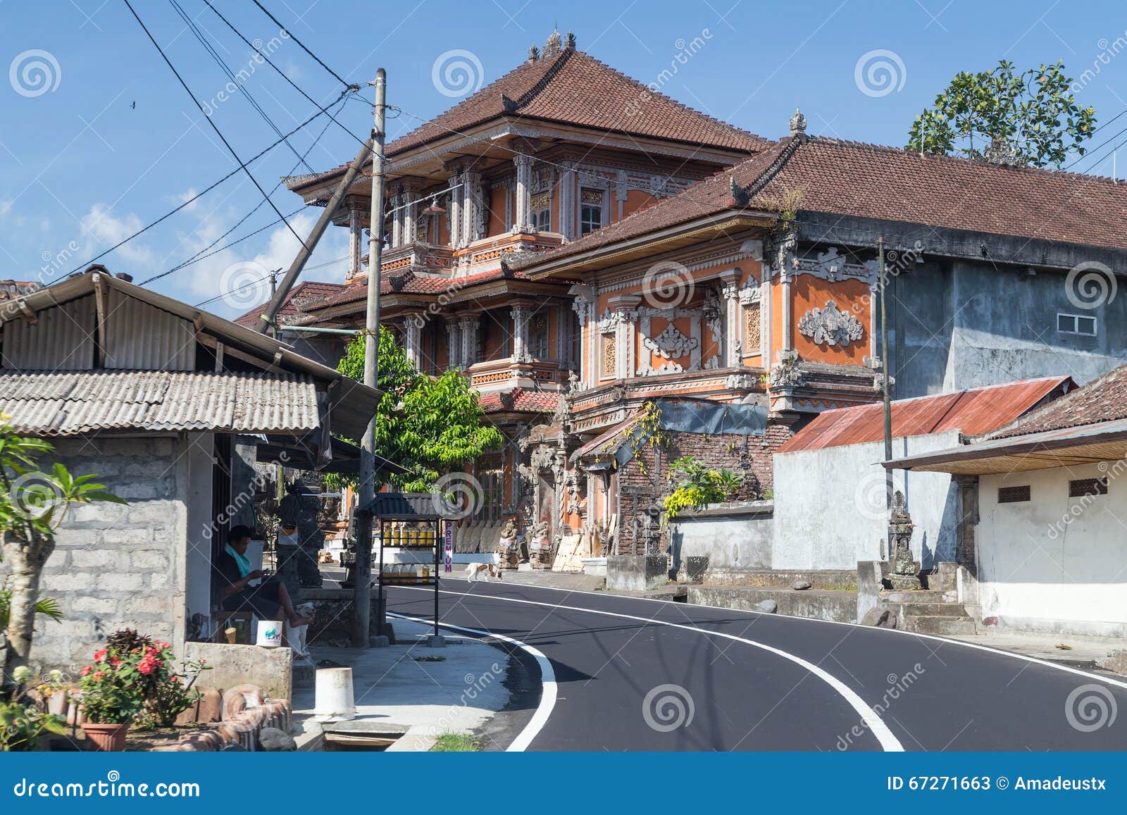 Bali, Indonesia - Circa October 2015: Streets of Small Towns in Bali ...