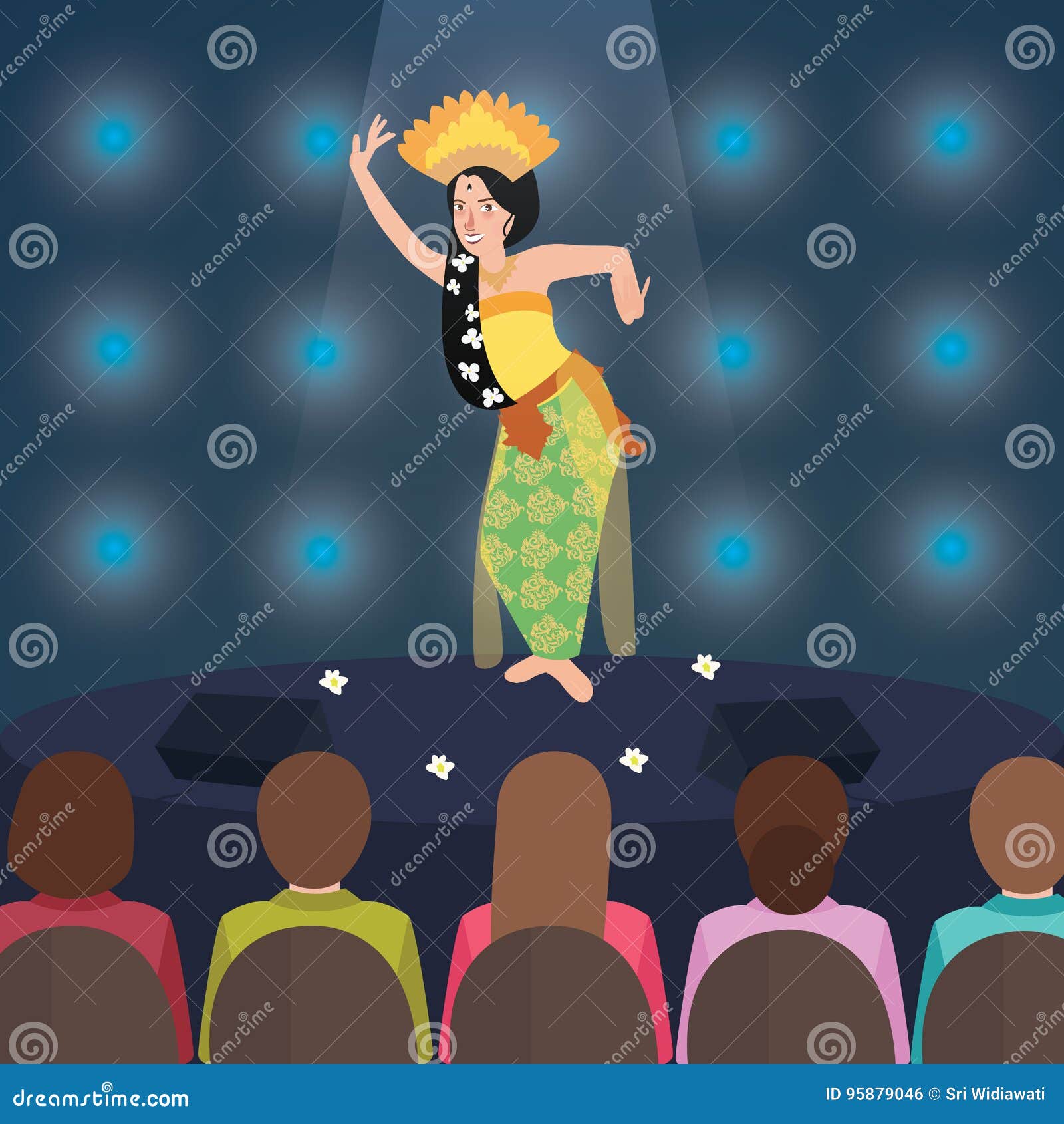 Bali Indonesia Dance Performance Traditional Dancer Perform in Stage in ...