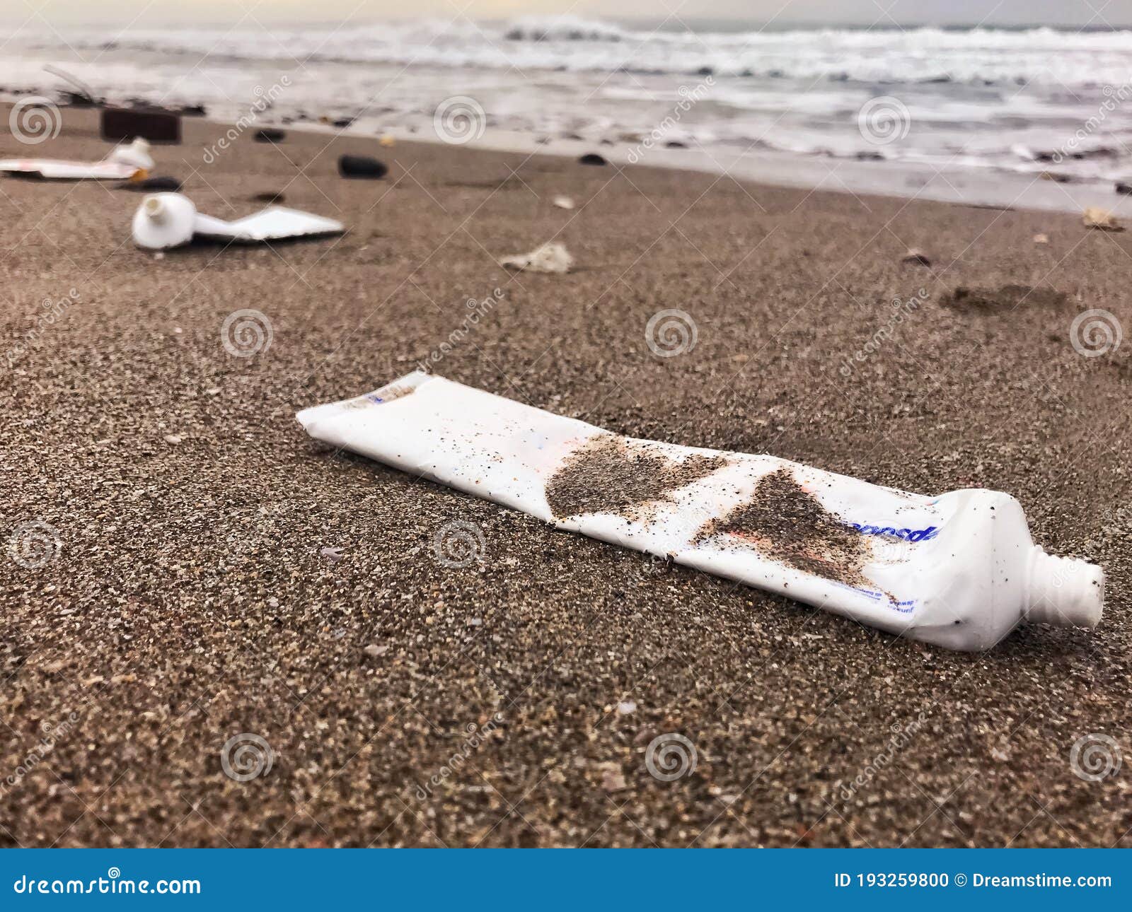 Bali, Indonesia - July 11, 2020 : Toothpaste Tubes Plastic Waste on ...