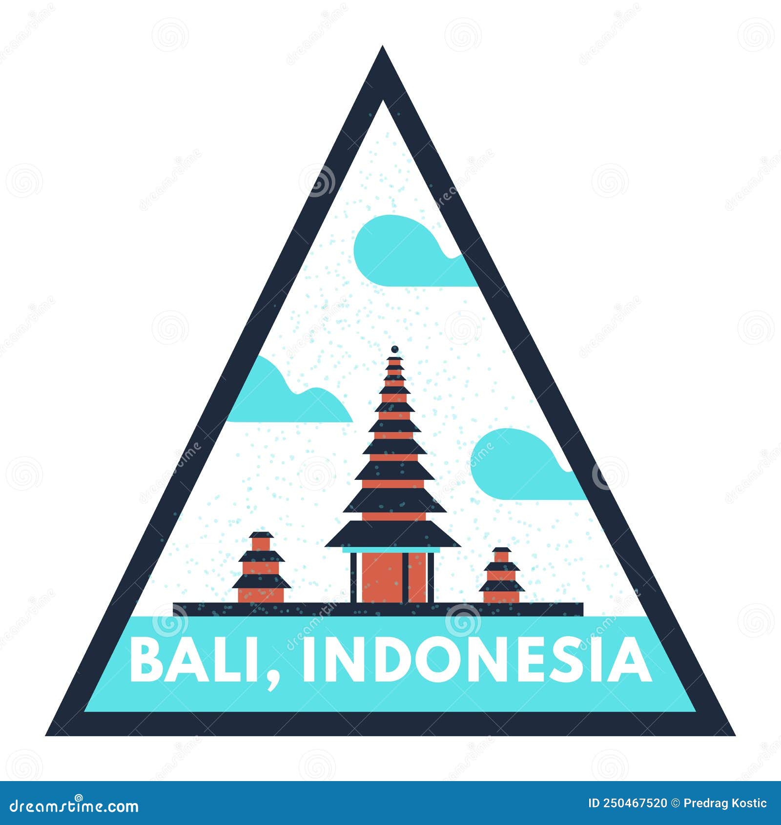 Bali indonesia logo stock illustration. Illustration of sticker - 250467520