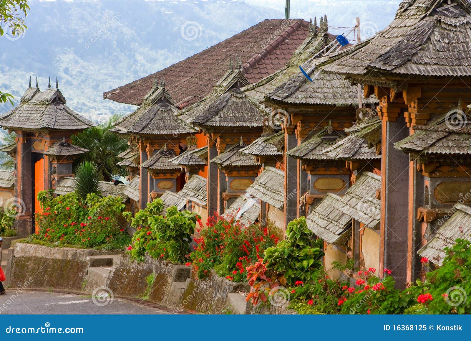 Bali, Indonesia. Settlement Street Stock Image - Image of balinese ...
