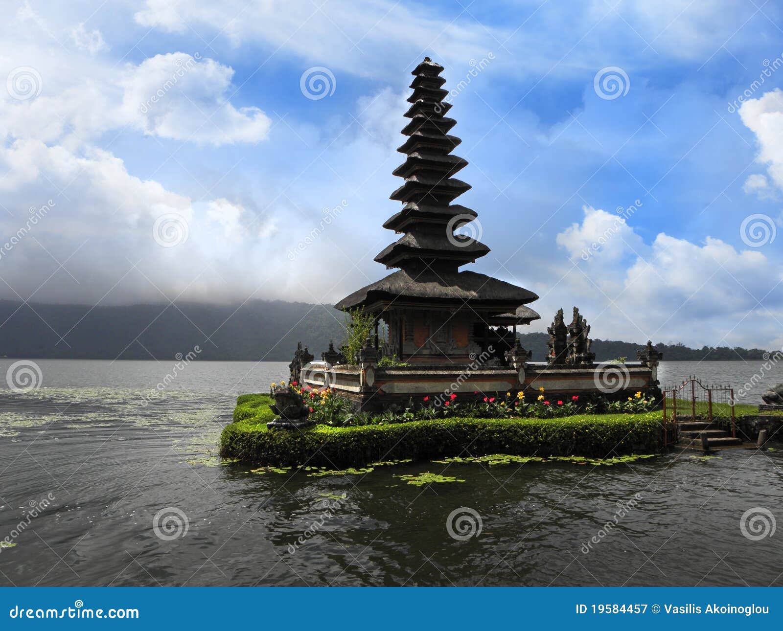 Bali lake temple stock image. Image of calm, ancient - 19584457