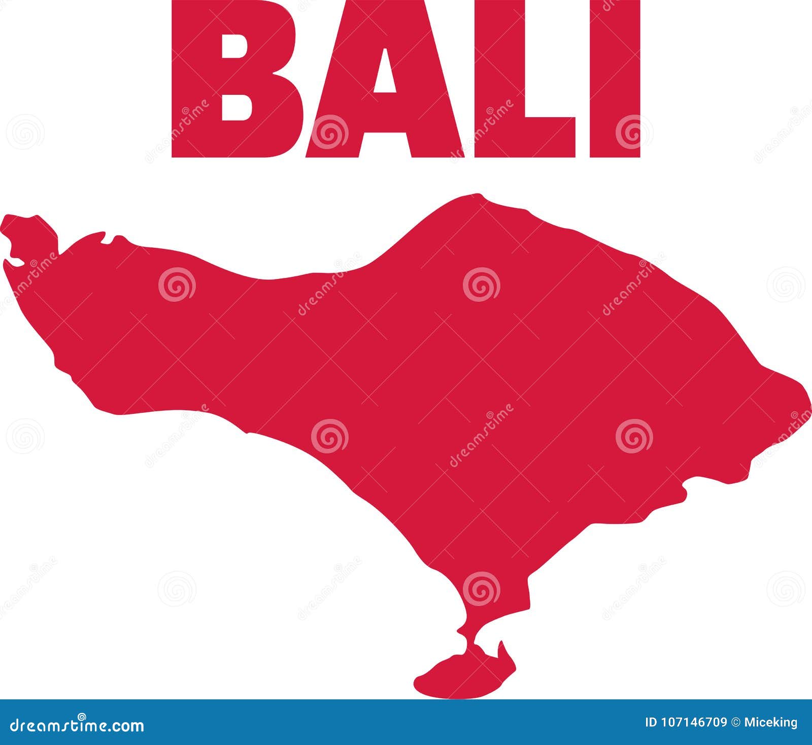 Bali Map Island Cartoon Vector | CartoonDealer.com #107146709