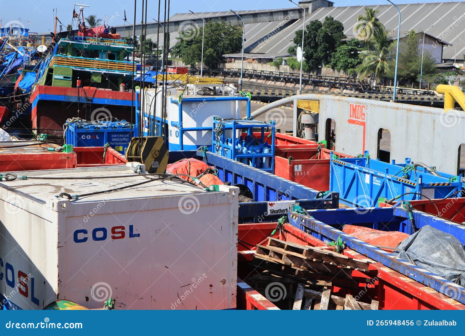 Bali, May 2022. Cargo Operation at Port Using Crane Editorial Photo ...