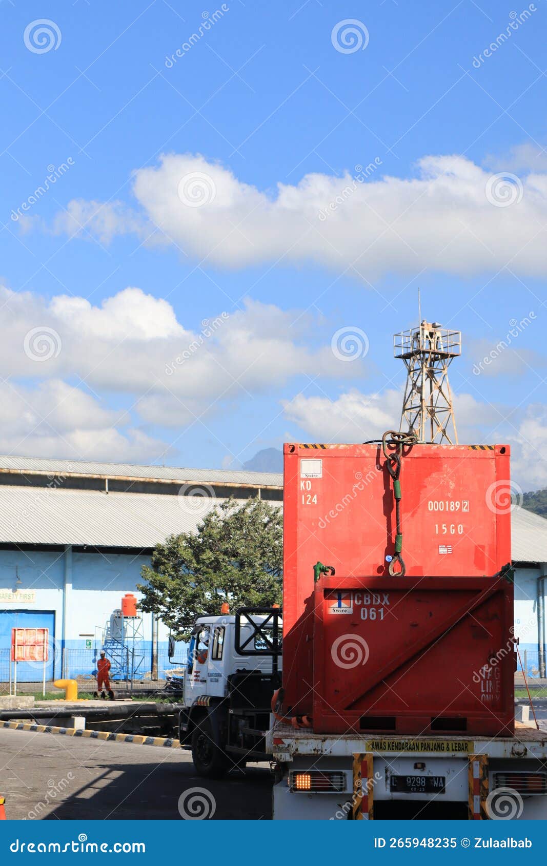 Bali, May 2022. Cargo Operation at Port Using Crane Editorial Image ...