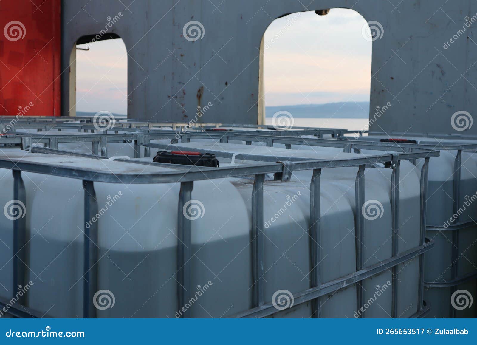 Bali, November 2022. Drilling Material on the Maindeck of the Ship are ...