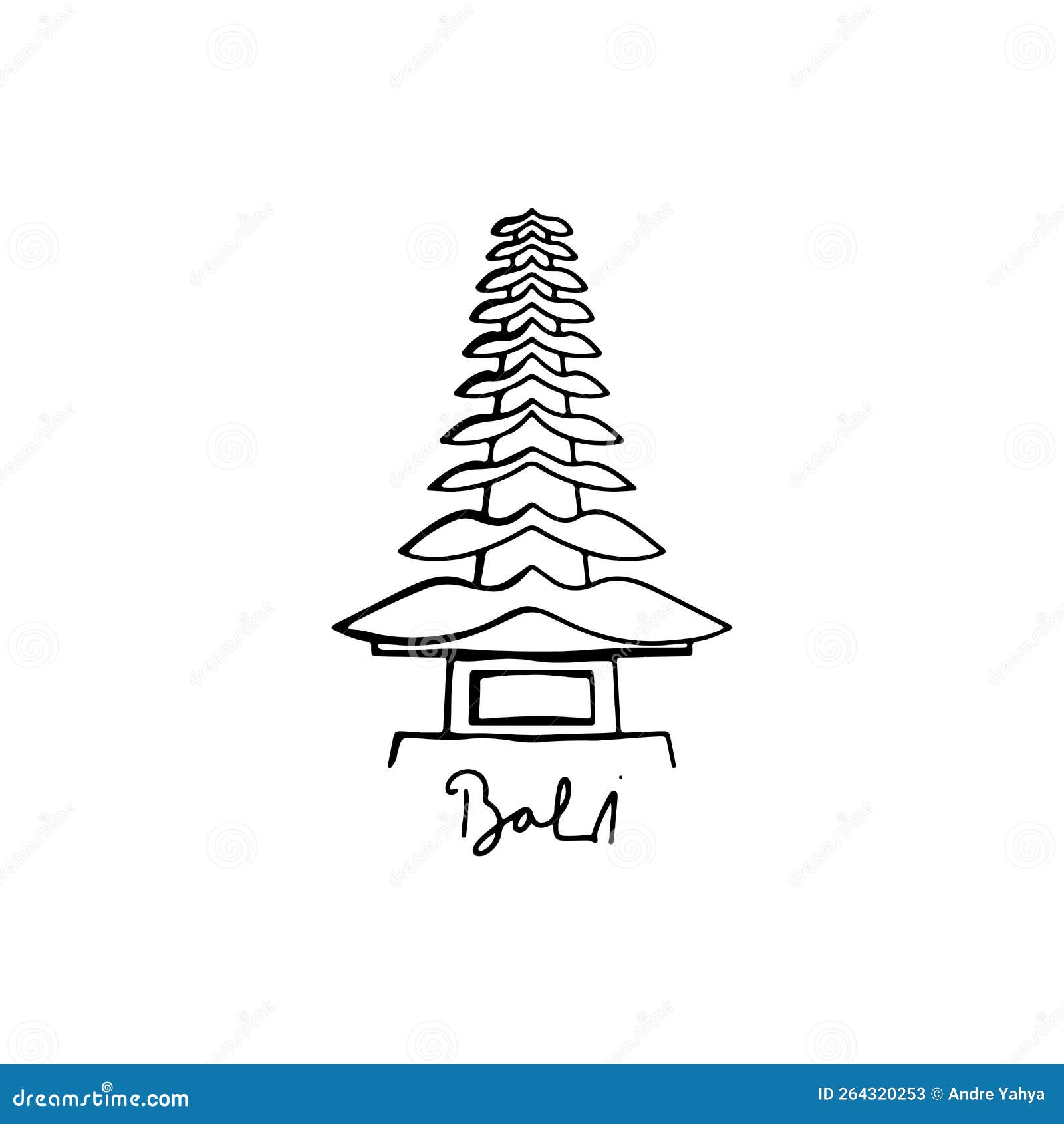 Bali Temple Indonesia Design Vector Illustration. Stock Vector ...