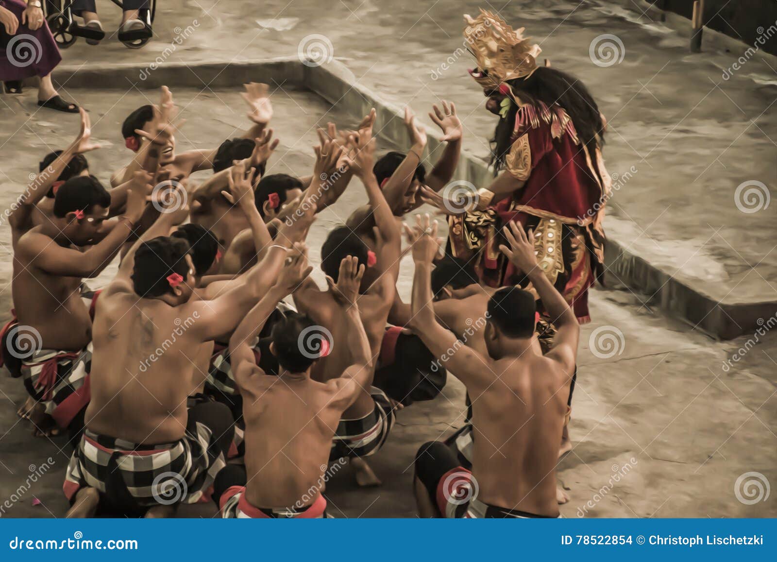 Bali Tradition Dance Fire Kecak Monkey 07.10.2015 Editorial Stock Image ...