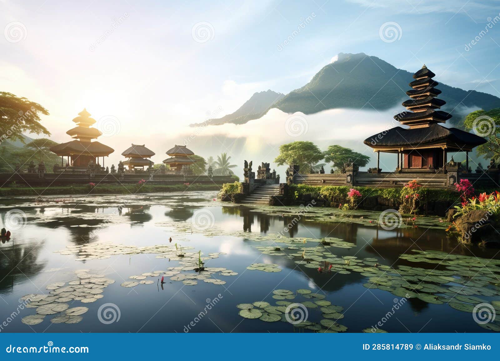 Bali Water Temple - Generative Ai Stock Image - Image of exotic, travel ...