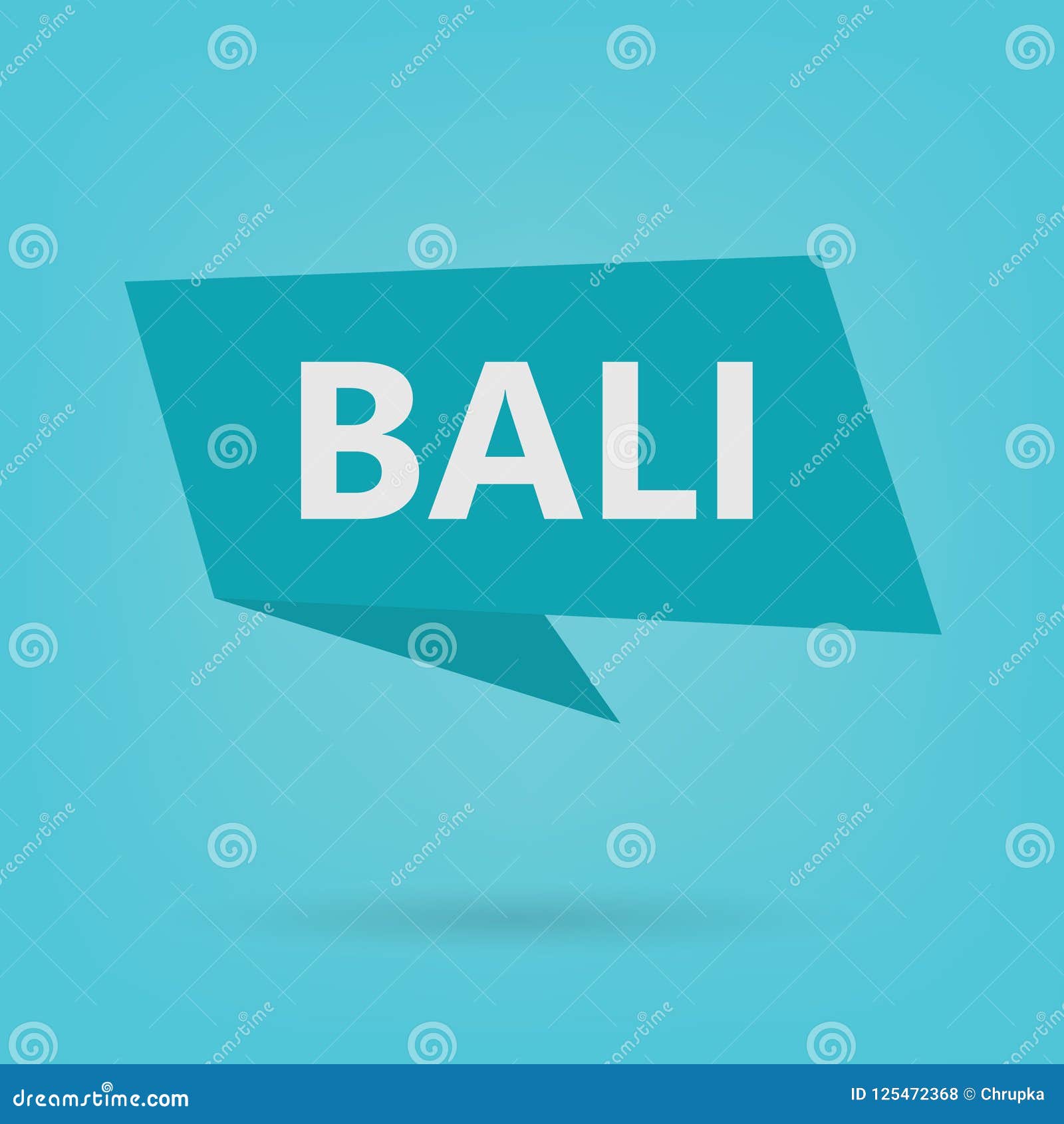 Bali word on a sticker stock vector. Illustration of direction - 125472368