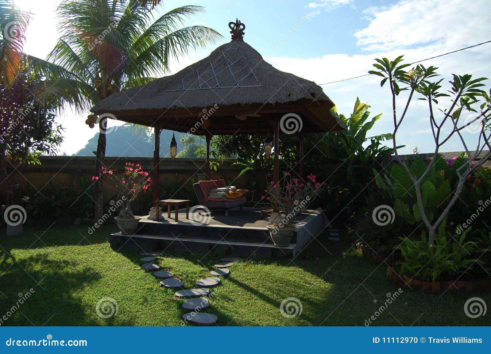Balinese Bale Bengong stock photo. Image of cement, indonesia - 11112970