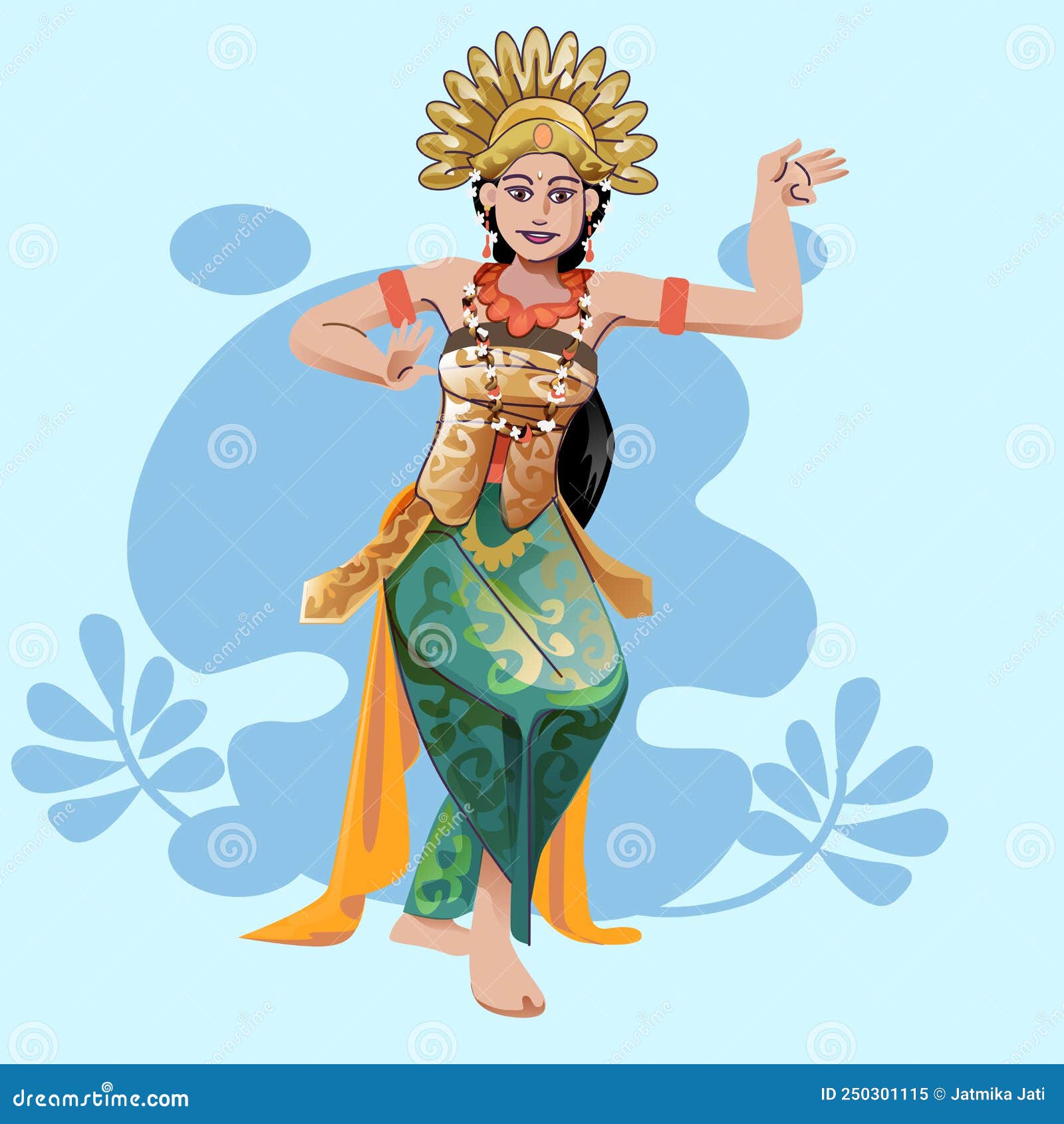 Balinese Dance symbol stock vector. Illustration of asia - 250301115