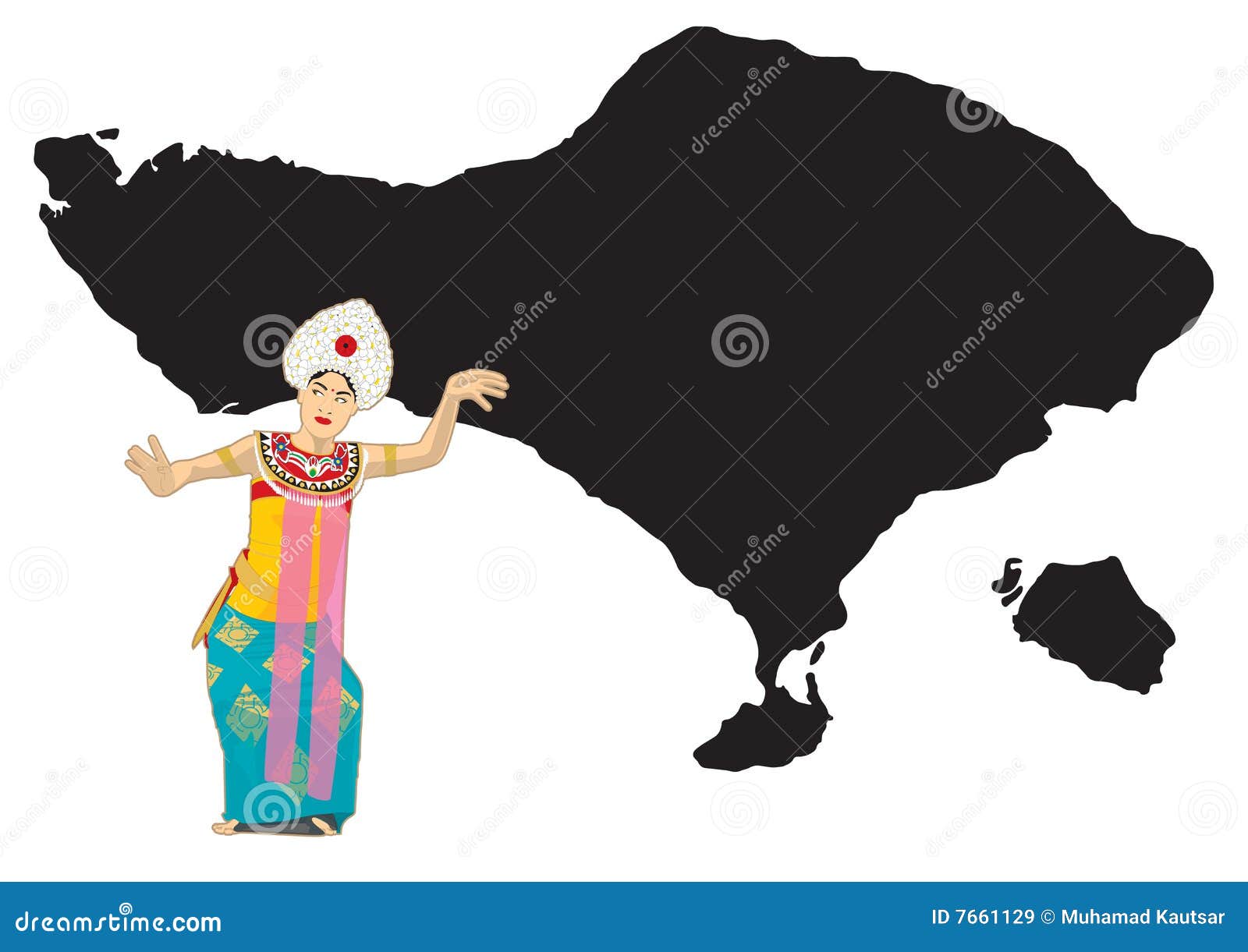 Bali Balinese Man Traditional Clothing Vector Illustration Transparent ...