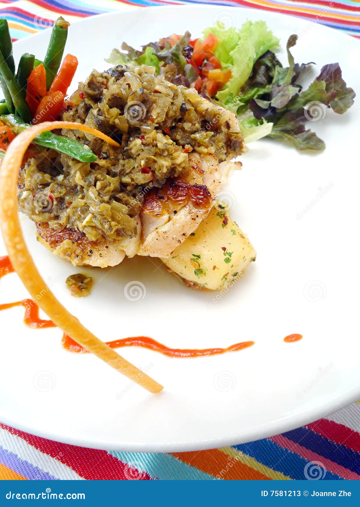 Balinese Food Wiith Grilled Fish Stock Image - Image of balanced ...