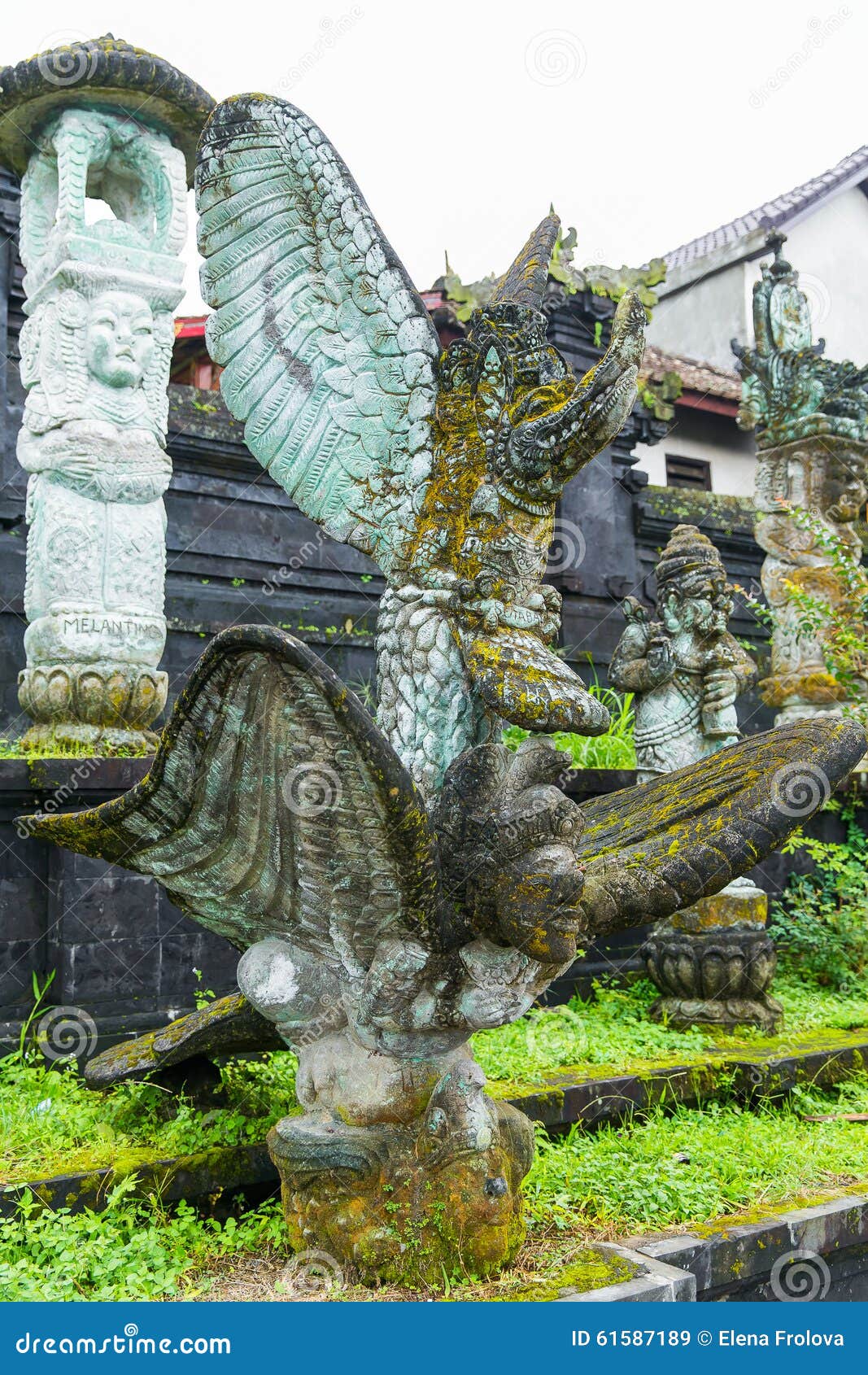 Balinese God Statue in Temple Complex, Bali, Indonesia Stock Image ...