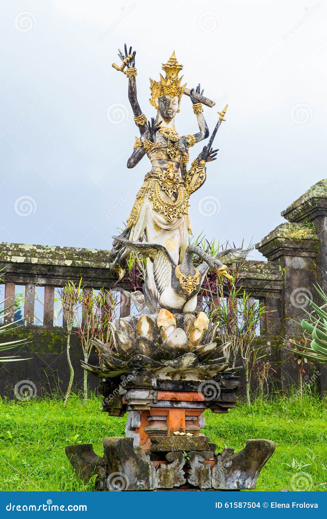 Balinese God Statue in Temple Complex, Bali, Indonesia Stock Photo ...