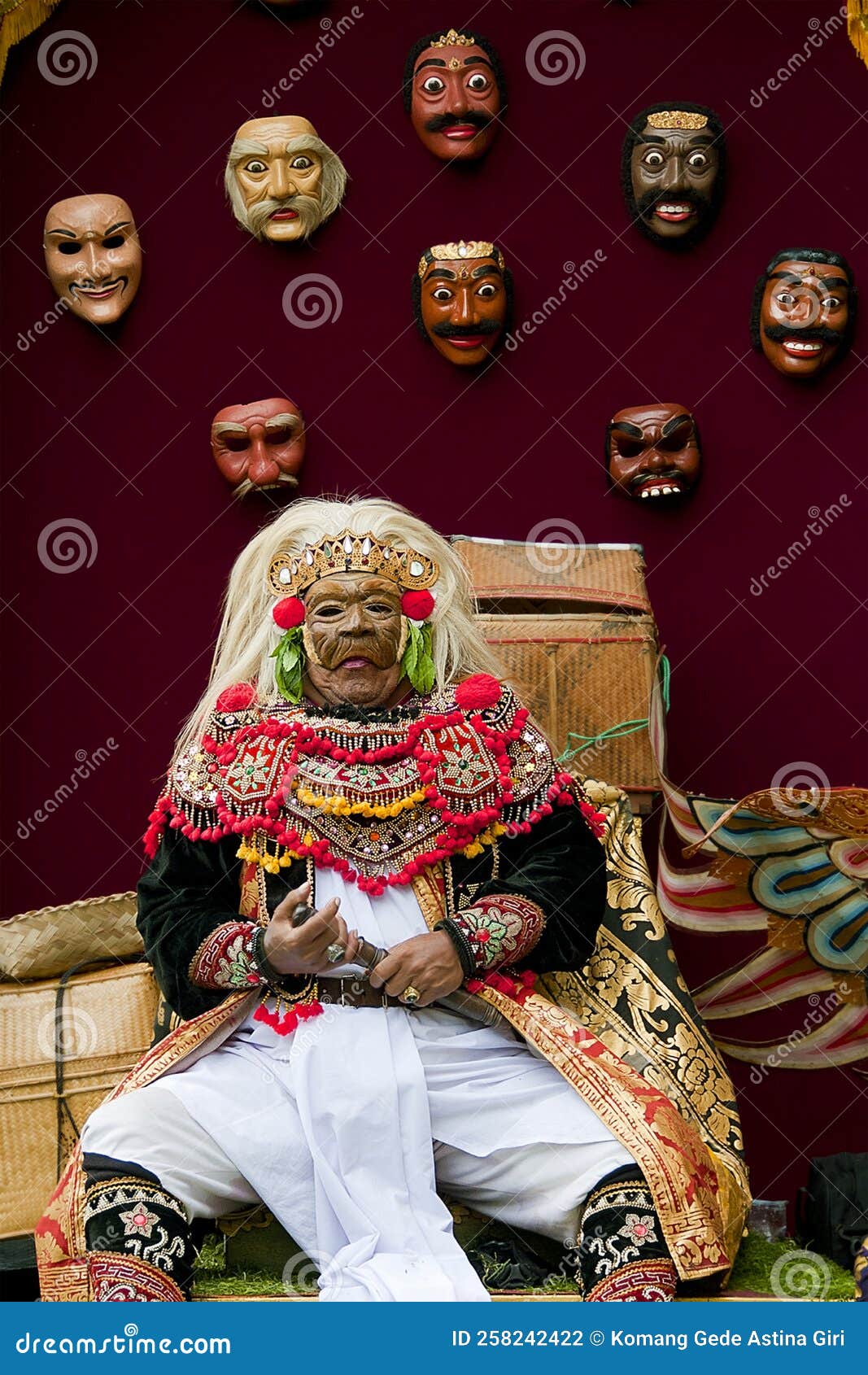 A Balinese Mask Dancer after Performance Stock Photo - Image of master ...